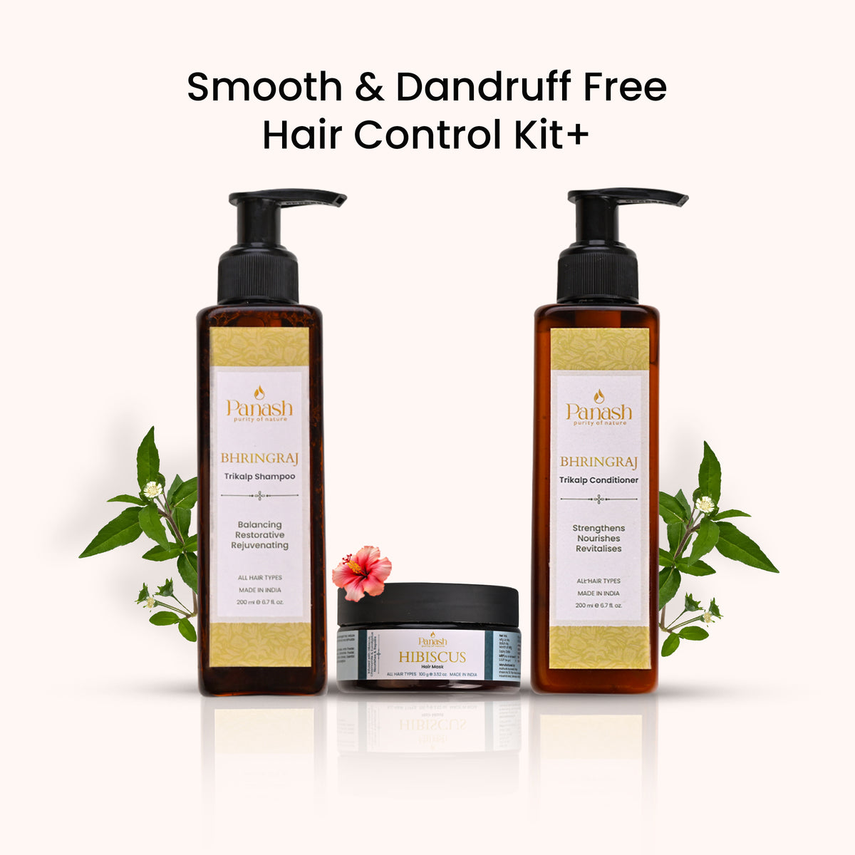 Dandruff Free Hair Control Kit | Hair Shampoo, Conditioner & Hair Mask ...